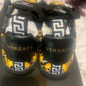 Versace | Shoes | Versace Men Sneaker Black And Yellow | Poshmark
